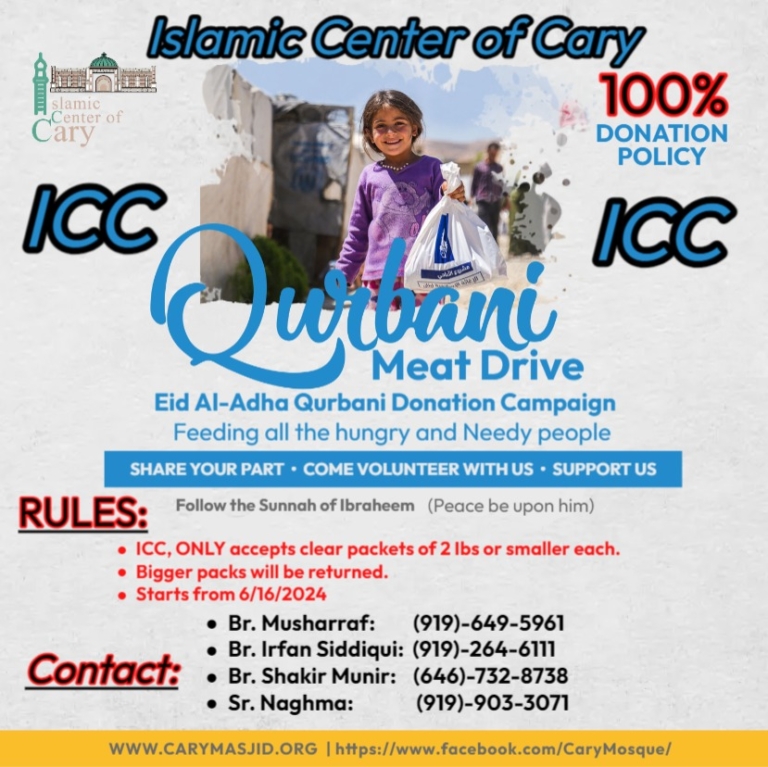 ICC Qurbani Meat Drive - Cary Masjid